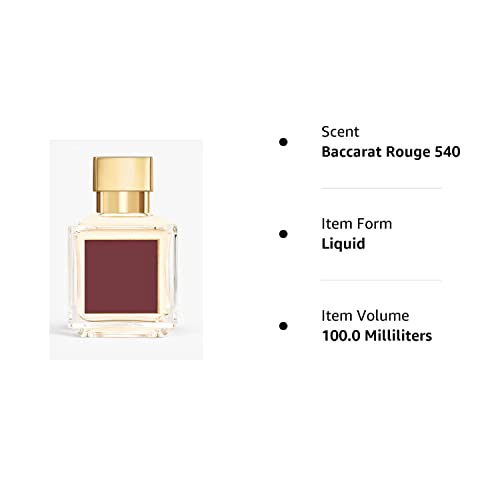 Maani DiMilano Impression of Baccarat Rouge 540, 3.40 Fl Oz (Pack of 1), 100 milliliters