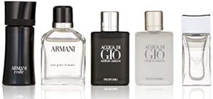 armani 5 piece set for men (code 4ml/diamonds 4ml/adg 5ml/green 7ml/adg profumo 5ml)