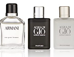 Armani 5 Piece Set For Men (Code 4ml/Diamonds 4ml/Adg 5ml/Green 7ml/Adg Profumo 5ml)