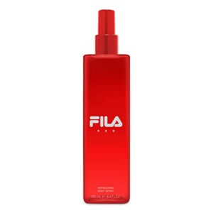 fila red for men – classic, intense, long lasting men’s fragrance for day and night wear – notes of bergamot, lemon, lime, jasmin, and sandalwood – streamlined, portable bottle design – 8.4 oz