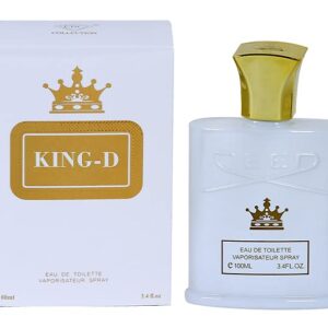 King-D Cologne for Men (Inspired by Creed) 3.4oz/100ml EDT, Natural Spray, Long Lasting