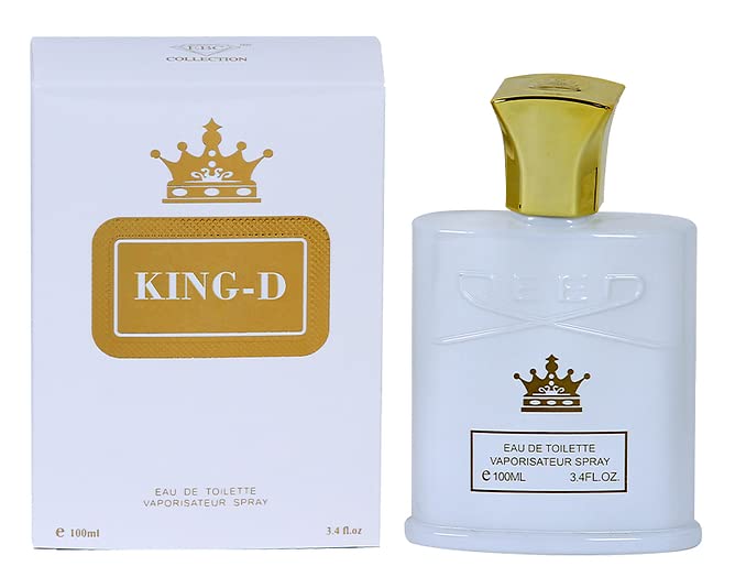 King-D Cologne for Men (Inspired by Creed) 3.4oz/100ml EDT, Natural Spray, Long Lasting