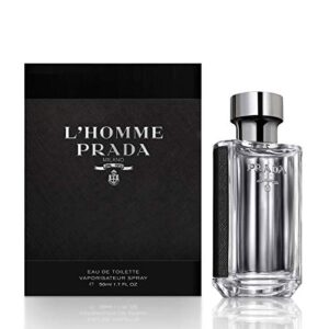 prada l’homme eau de toilette spray for men, 1.7 fl oz