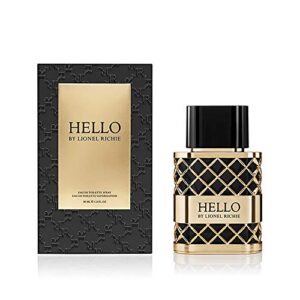 lionel richie hello for men – classic yet adventurous, effortlessly seductive eau de toilette for him – refreshing fougère blend with warm, amber notes – intense, long lasting fragrance – 1 oz