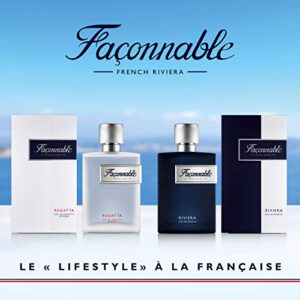 Faconnable Riviera Eau de Parfum for Men, Woody & Aromatic scent, 3 Fl Oz