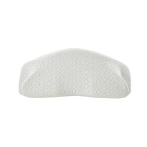 Sleep Philosophy Angel Winged Contour Cervical Memory Foam Pillow, for Back Stomach, Ergonomic Neck Support with Super Soft Removable Rayon from Bamboo Cover White, 27.5" L x 13" W x 4.5" H