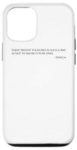 iphone 12/12 pro stoic philosophy – seneca quote on pleasures – stoicism case