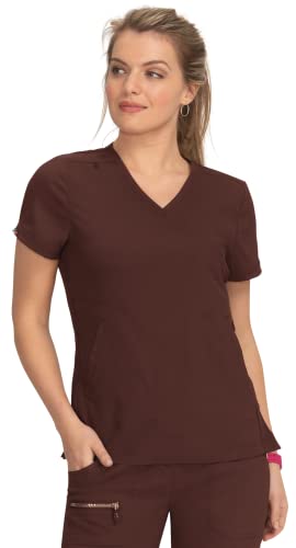 KOI Lite 316L Women's Philosophy Limited Edition Scrub Top Brown Taupe M