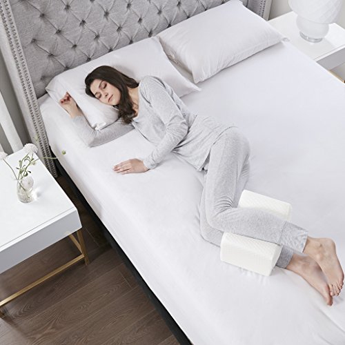 Sleep Philosophy Leg Knee Pain Relief Spinal Alignment Pregnancy Pillow for Side Sleeper Leg Knee Pain Relief Spinal Alignment Pregnancy Pillow for Side Sleeper, Standard Size, White, 1 Piece