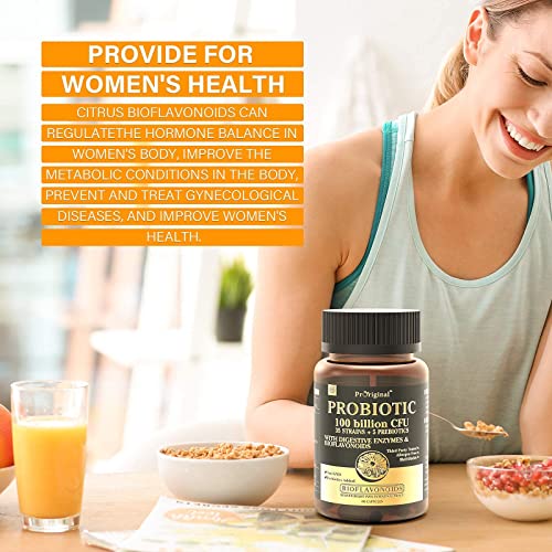 Probiotics with Prebiotics for Men and Women - 35 Strains Organic Probiotic 100 Billion CFU for Gut & Digestive Health, Vegan Acidophilus Probiotic Supplement, Non-GMO Raw Probiotic 60 Capsules