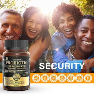 Probiotics with Prebiotics for Men and Women - 35 Strains Organic Probiotic 100 Billion CFU for Gut & Digestive Health, Vegan Acidophilus Probiotic Supplement, Non-GMO Raw Probiotic 60 Capsules