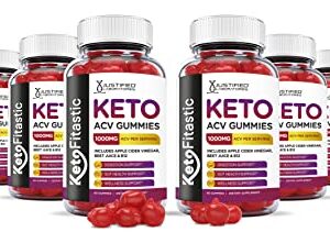 Justified Laboratories (10 Pack) Ketofitastic Keto Gummies 1000MG ACV with Pomegranate Juice Beet Root B12 600 Gummys