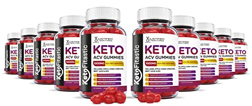 Justified Laboratories (10 Pack) Ketofitastic Keto Gummies 1000MG ACV with Pomegranate Juice Beet Root B12 600 Gummys