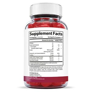 Justified Laboratories (10 Pack) Ketofitastic Keto Gummies 1000MG ACV with Pomegranate Juice Beet Root B12 600 Gummys