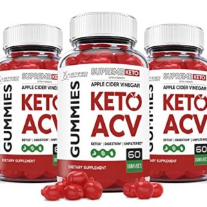 Justified Laboratories (3 Pack) Supreme Keto ACV Gummies 1000MG with Pomegranate Juice Beet Root B12 180 Gummys