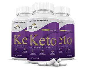 (3 pack) regal keto pills 800mg includes apple cider vinegar gobhb exogenous ketones advanced ketosis support for men women 180 capsules