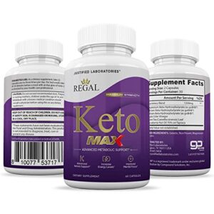 (2 Pack) Regal Keto Max Keto Pills 1200MG Includes Includes Apple Cider Vinegar goBHB Exogenous Ketones Advanced Ketosis Support for Men Women 120 Capsules