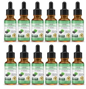 (10 pack) liquid chlorophyll drops maximum strength 6000mg concentrate packed antioxidants minerals and vitamins 120 servings per bottle