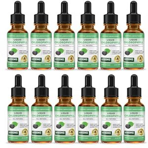 (10 Pack) Liquid Chlorophyll Drops Maximum Strength 6000MG Concentrate Packed Antioxidants Minerals and Vitamins 120 Servings Per Bottle