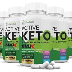 Justified Laboratories (5 Pack) Active Keto ACV Max Pills 1675 MG Formulated with Apple Cider Vinegar Keto Support Blend 300 Capsules