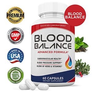 (2 Pack) Blood Balance Advanced Formula 620MG All Natural Formula Supplement Pills 120 Capsules