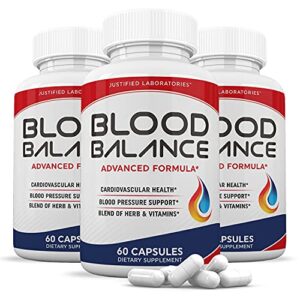 (3 pack) blood balance advanced formula 620mg all natural supplement pills 180 capsules