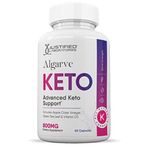 Justified Laboratories (2 Pack) Algarve Keto ACV Pills 1275MG Formulated with Apple Cider Vinegar Keto Support Blend 120 Capsules