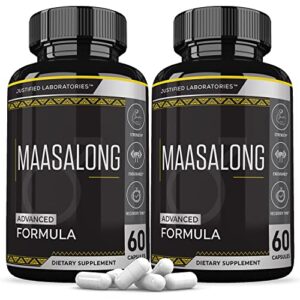 (2 pack) maasalong all natural advanced men’s health masalong formula 120 capsules