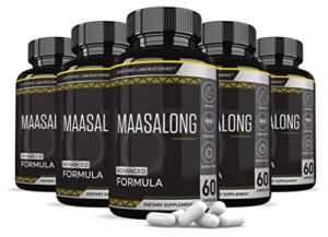 (5 pack) maasalong all natural advanced men’s health masalong formula 300 capsules