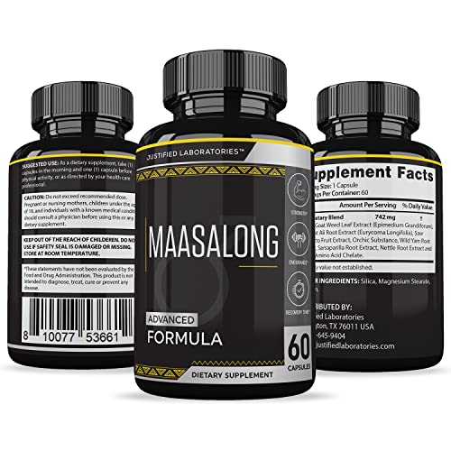 (5 Pack) Maasalong All Natural Advanced Men's Health Masalong Formula 300 Capsules