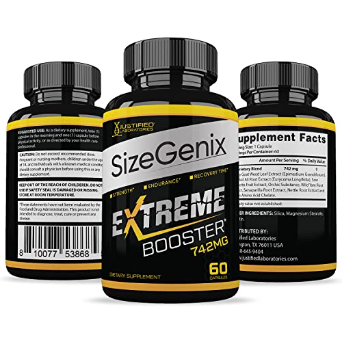 (3 Pack) Sizegenix 742mg All Natural Advanced Men's Health Formula 180 Capsules