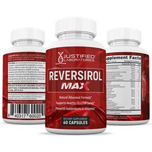 (3 Pack) Reversirol Max 1295MG Formula All Natural Cardiovascular Support Supplement Pills 180 Capsules