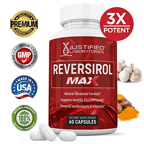 (3 Pack) Reversirol Max 1295MG Formula All Natural Cardiovascular Support Supplement Pills 180 Capsules