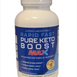 Rapid Fast Pure Keto Boost Max 1200MG Keto Pills Advanced BHB Ketogenic Supplement Exogenous Ketones Ketosis for Men Women 60 Capsules 2 Bottles 60 Day Supply