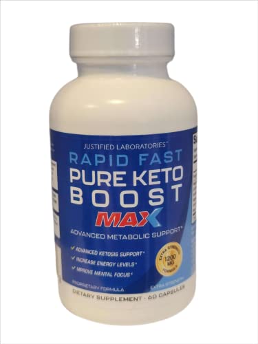 Rapid Fast Pure Keto Boost Max 1200MG Keto Pills Advanced BHB Ketogenic Supplement Exogenous Ketones Ketosis for Men Women 60 Capsules 2 Bottles 60 Day Supply