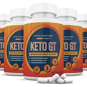 (5 Pack) Keto GT Advanced Includes Apple Cider Vinegar goBHB Exogenous Ketones Keto Pills Supplement Premium Ketosis Support for Men Women 300 Capsules