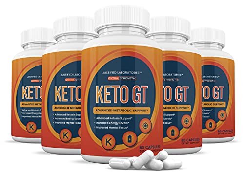 (5 Pack) Keto GT Advanced Includes Apple Cider Vinegar goBHB Exogenous Ketones Keto Pills Supplement Premium Ketosis Support for Men Women 300 Capsules