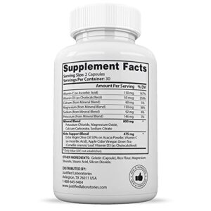 Justified Laboratories Algarve Keto ACV Pills 1275MG Formulated with Apple Cider Vinegar Keto Support Blend 60 Capsules