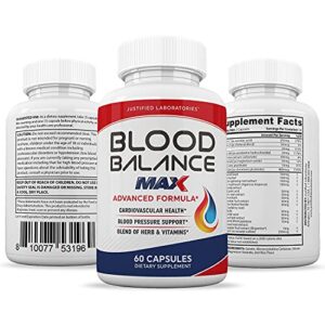 Justified Laboratories (2 Pack) Blood Balance Max 1295MG Formula All Natural Supplement Pills 120 Capsules