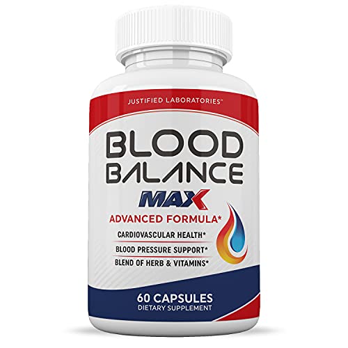 Justified Laboratories (2 Pack) Blood Balance Max 1295MG Formula All Natural Supplement Pills 120 Capsules