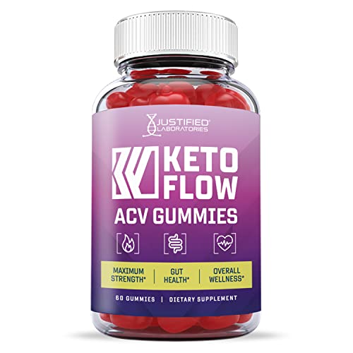 Justified Laboratories (2 Pack) Keto Flow ACV Gummies 1000MG with Pomegranate Juice Beet Root B12 120 Gummys