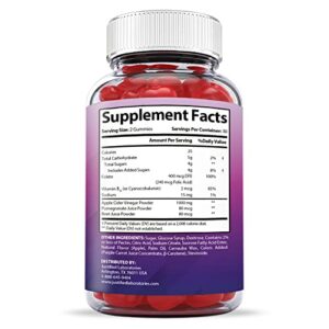 Justified Laboratories (2 Pack) Keto Flow ACV Gummies 1000MG with Pomegranate Juice Beet Root B12 120 Gummys