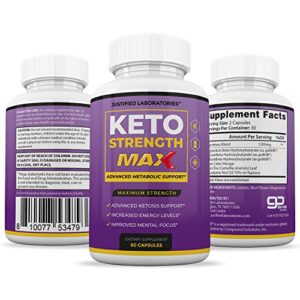 (5 Pack) Keto Strength Max 1200MG Pills Includes Apple Cider Vinegar goBHB Strong Exogenous Ketones Advanced Ketogenic Supplement Ketosis Support for Men Women 300 Capsules