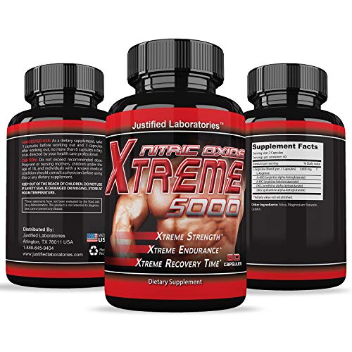 (3 Pack) Nitric Oxide Xtreme 5000 All Natural Advanced Men's Heath Formula 60 Capsules