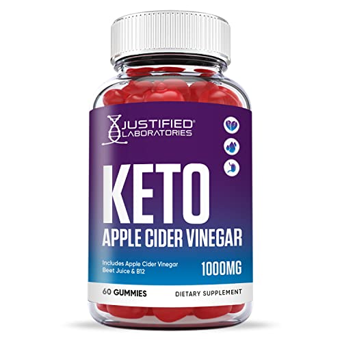 Justified Laboratories (10 Pack) Keto Apple Cider Vinegar Gummies 1000MG ACV Made from The Mother with Pomegranate Juice Beet Root B12 600 Gummys