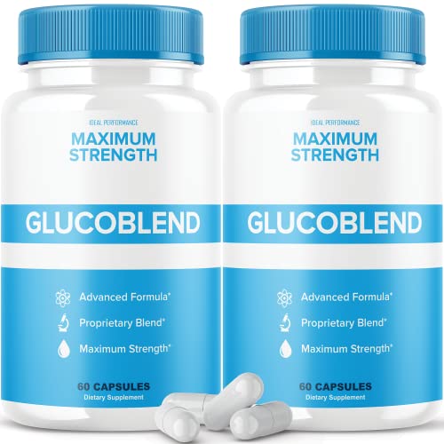 IDEAL PERFORMANCE (2 Pack) Glucoblend Capsules Supplement Pills (120 Capsules)