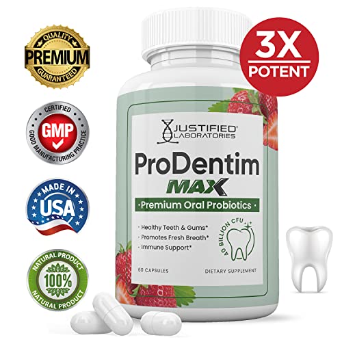 (2 Pack) Prodentim Max 40 Billion CFU Oral Probiotic Supports Strong Healthy Gums Teeth Bad Breath 120 Capsules