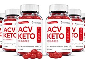 Justified Laboratories (10 Pack) Total ACV Heath Keto Gummies 1000MG with Pomegranate Juice Beet Root B12 600 Ketos Gummys