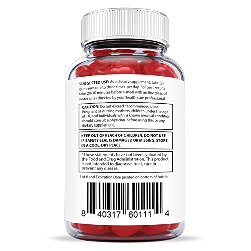 Justified Laboratories (10 Pack) Total ACV Heath Keto Gummies 1000MG with Pomegranate Juice Beet Root B12 600 Ketos Gummys