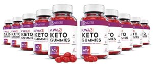 justified laboratories (10 pack) kwazi keto gummies 1000mg acv with pomegranate juice beet root b12 600 gummys